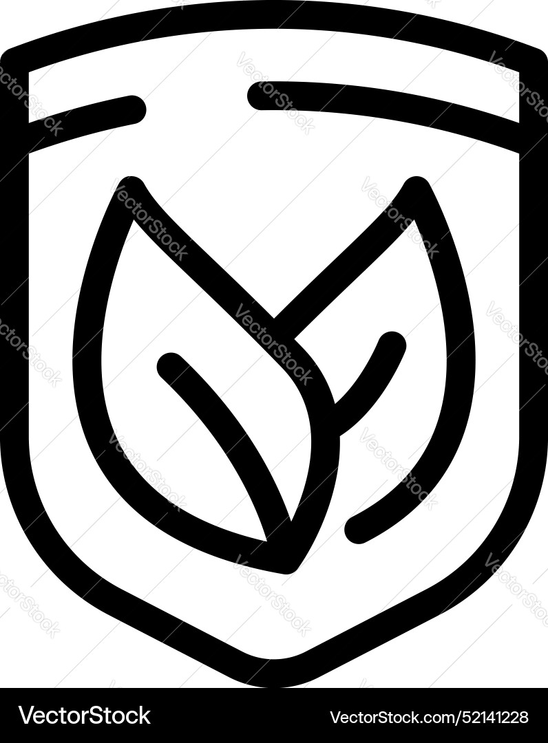 Eco friendly shield protecting growing green Vector Image