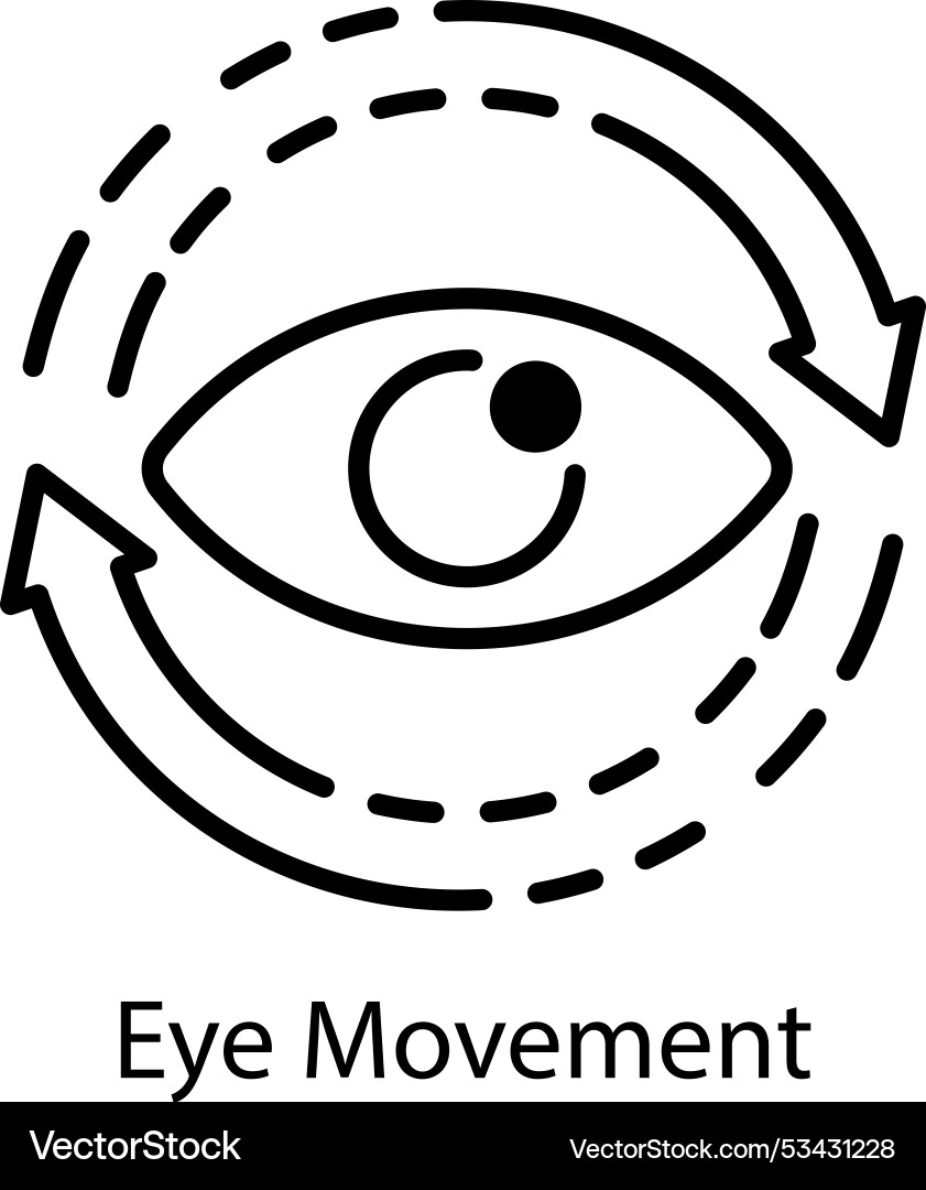 Eye movement Royalty Free Vector Image - VectorStock