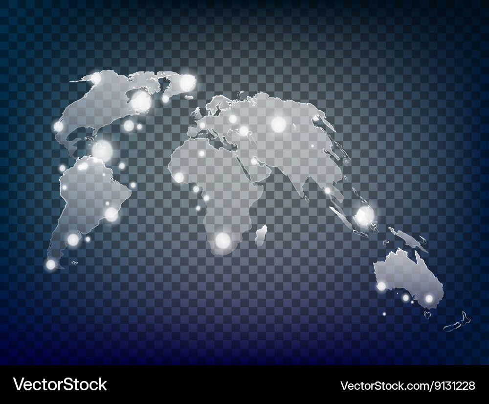 Global world map Royalty Free Vector Image - VectorStock