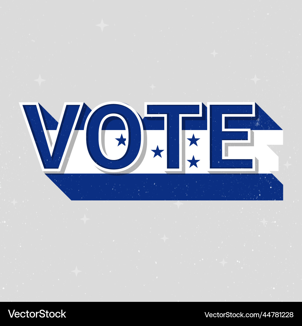 Honduras election vote text democracy Royalty Free Vector