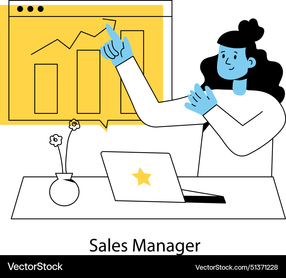 Sales manager Royalty Free Vector Image - VectorStock