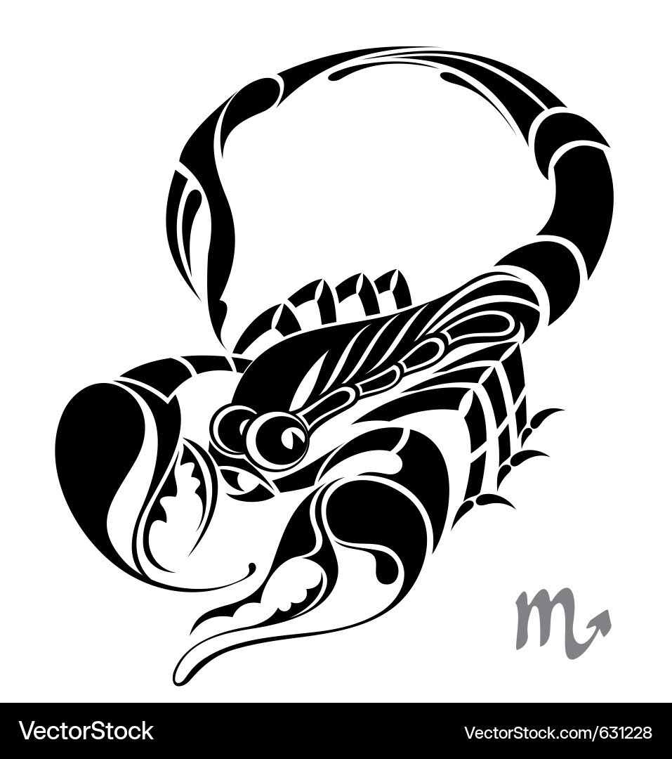 Scorpio zodiac sign Royalty Free Vector Image - VectorStock