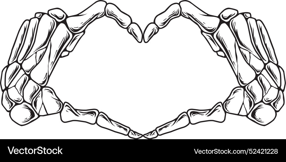 Sign heart skeleton Royalty Free Vector Image - VectorStock