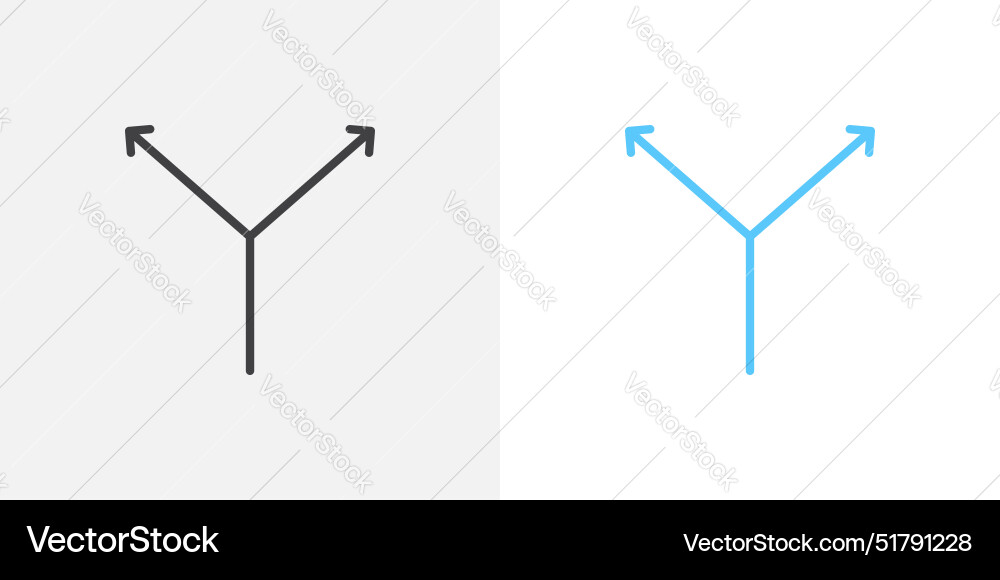 Split line icon set Royalty Free Vector Image - VectorStock