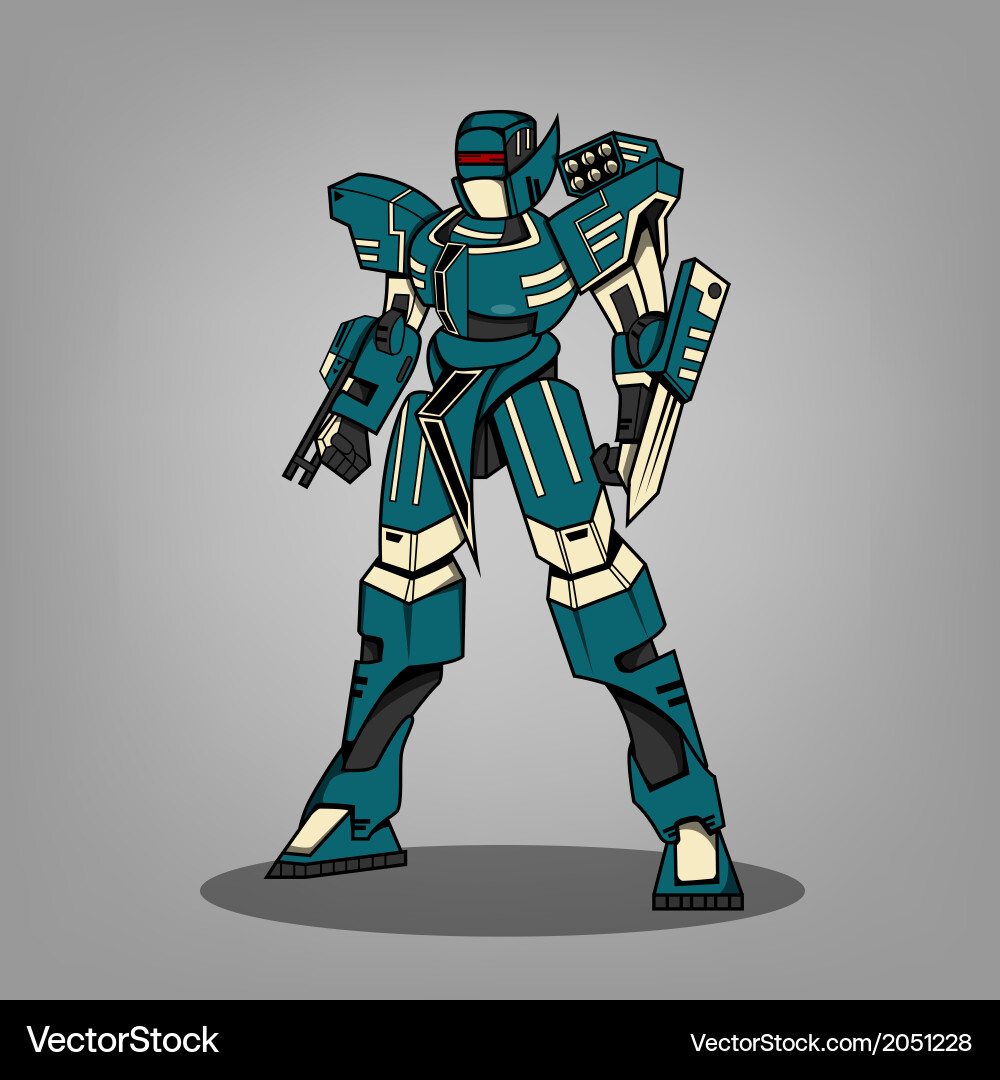 Super war robot Royalty Free Vector Image - VectorStock