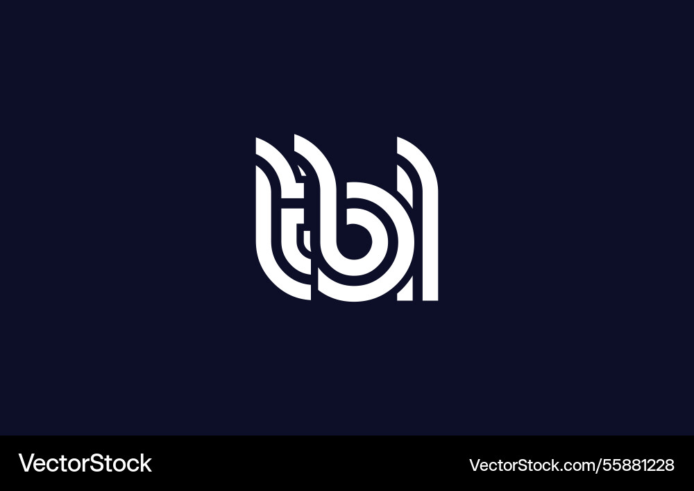 Tbl creative unique modern letter logo design Vector Image