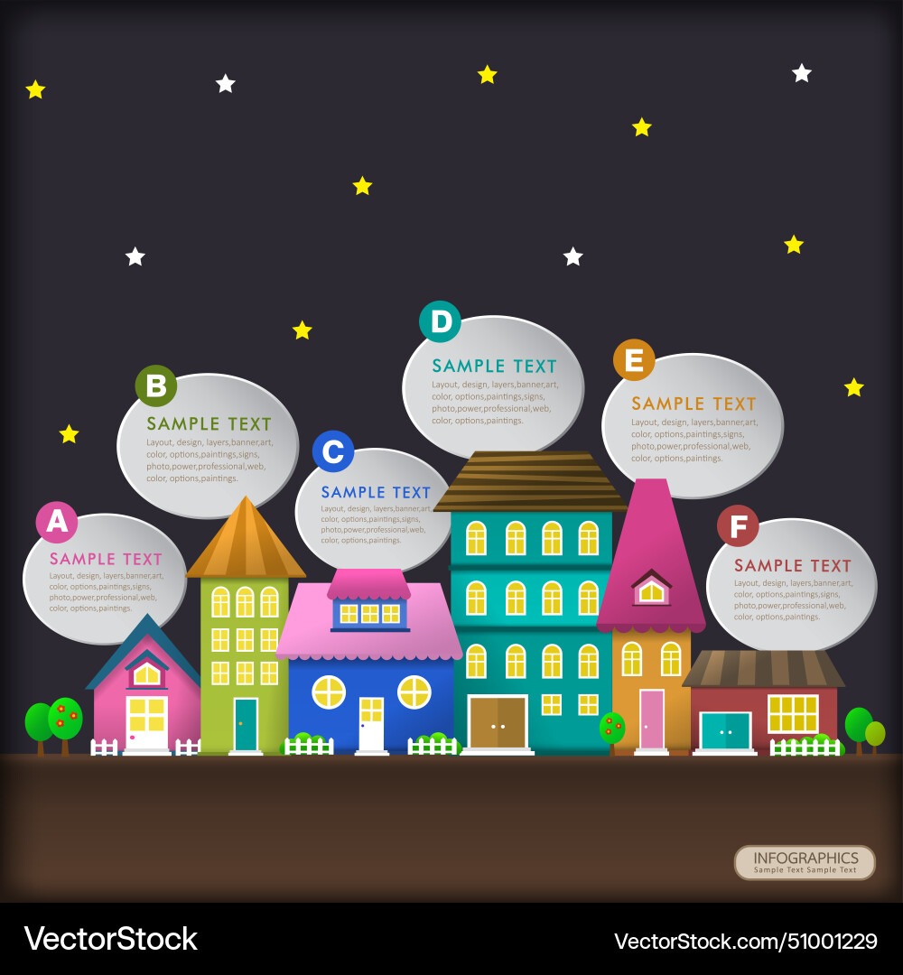 Abstract house infographics Royalty Free Vector Image