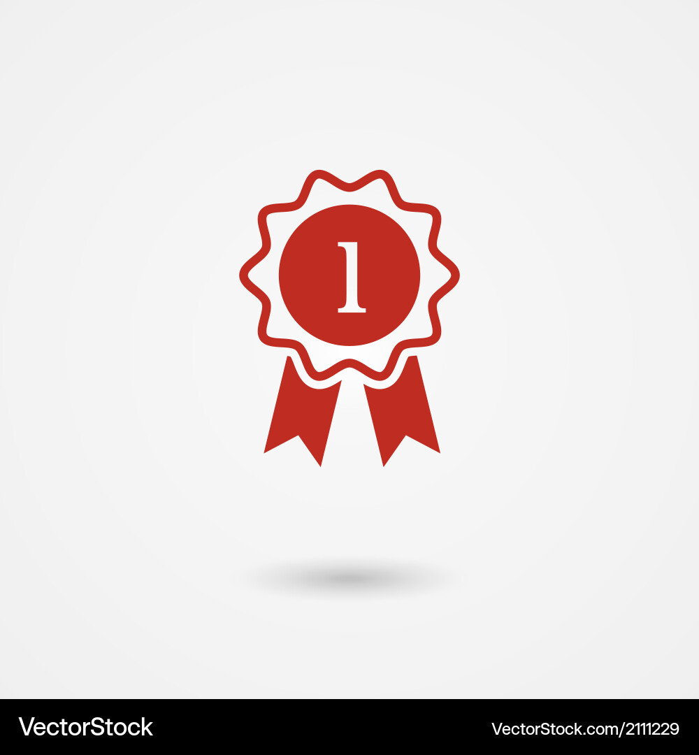 Badge with ribbons Royalty Free Vector Image - VectorStock