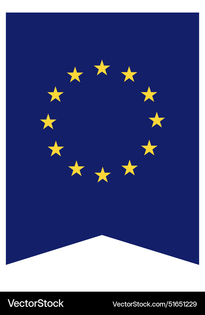 Flat european union flag Royalty Free Vector Image