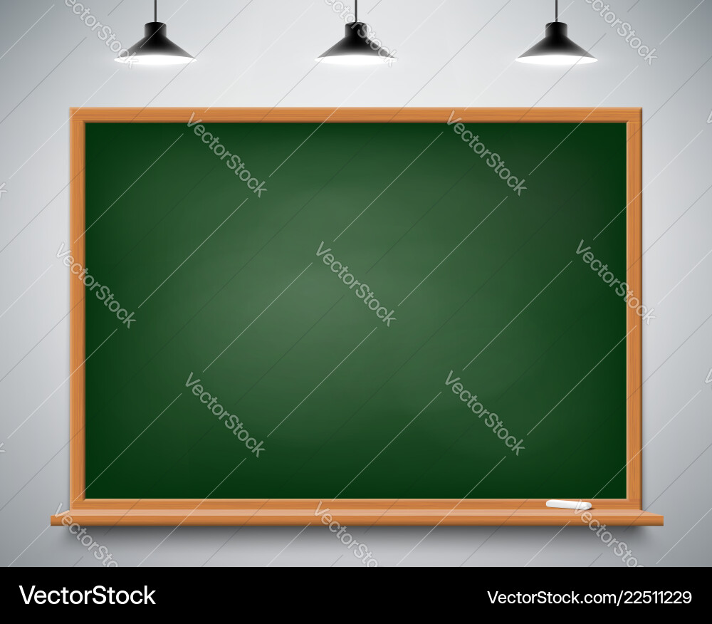 Green chalkboard on the wall Royalty Free Vector Image