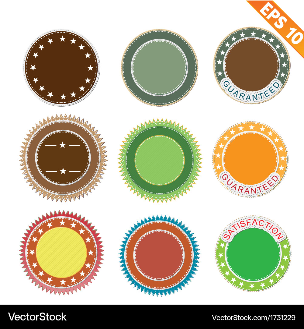 Label stitch sticker tag - eps10 Royalty Free Vector Image