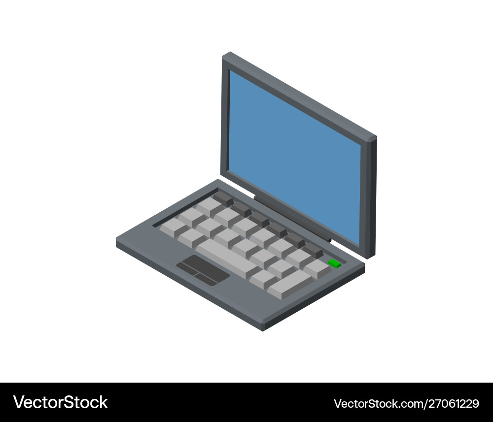 Laptop icon 3d isometric projection Royalty Free Vector