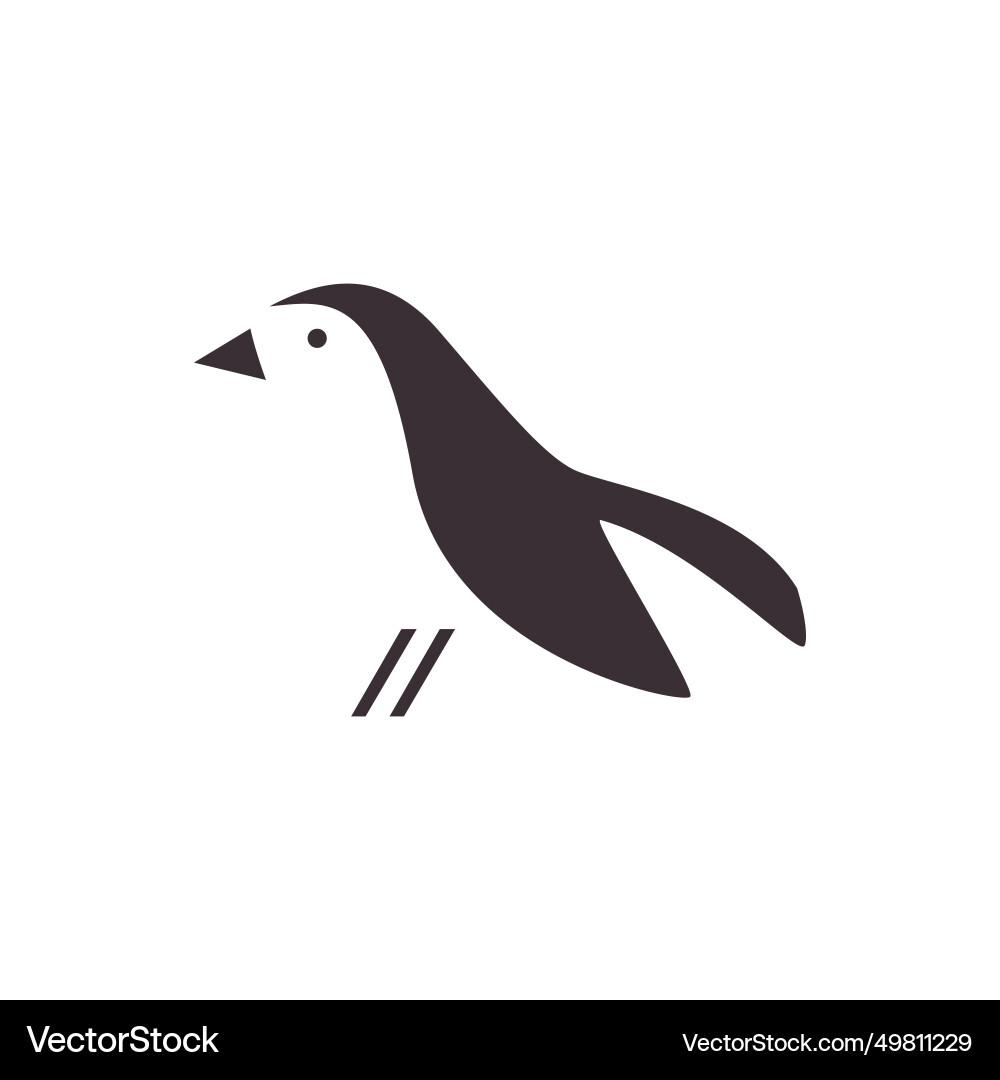 Little bird icon logo design Royalty Free Vector Image