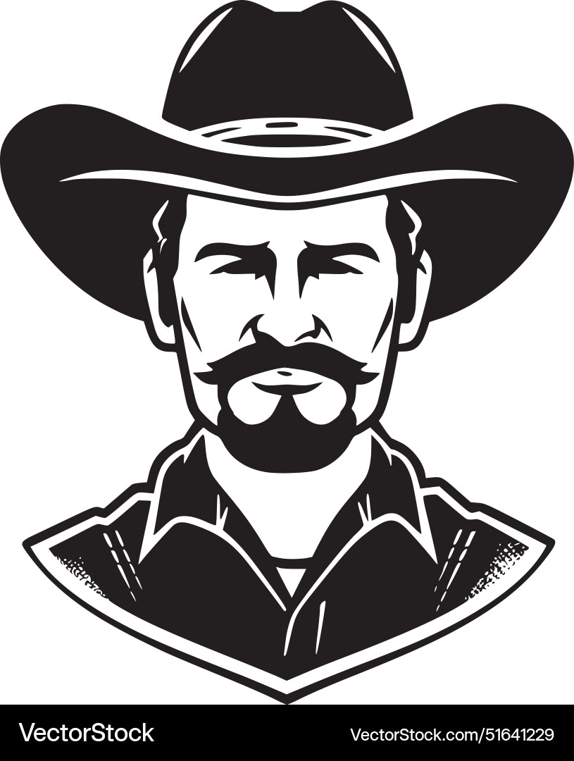 Western - black and white Royalty Free Vector Image