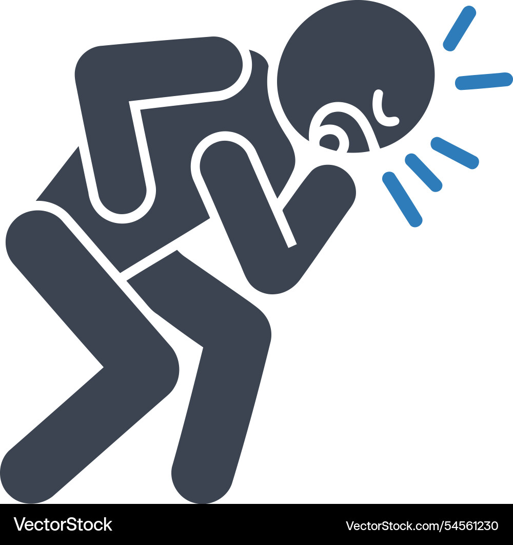 Yelling person icon on white background Royalty Free Vector