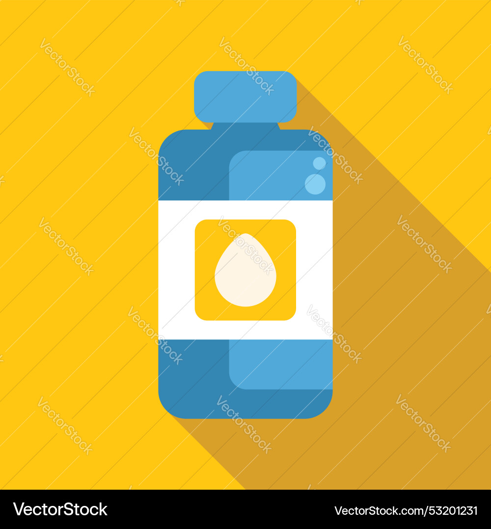 Blue plastic bottle containing essential oil Vector Image