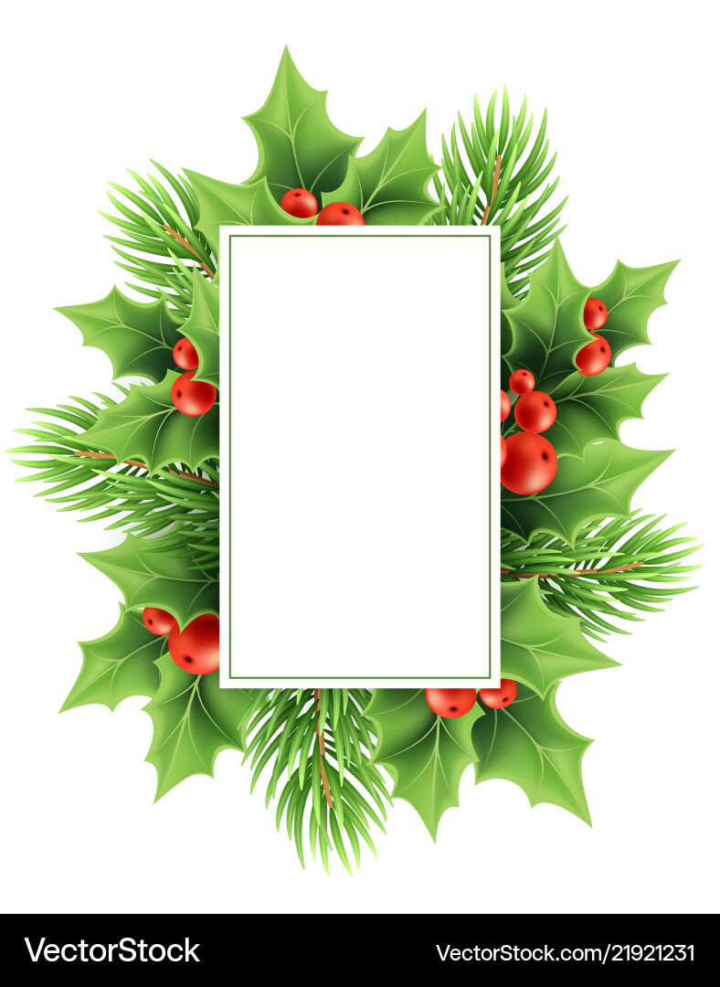 Christmas greeting card template Royalty Free Vector Image