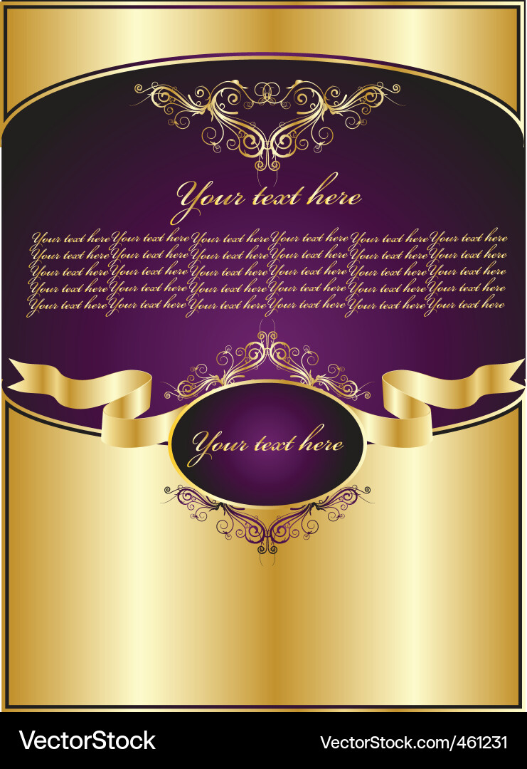 Elegant Filigree Banner Royalty Free Vector Image