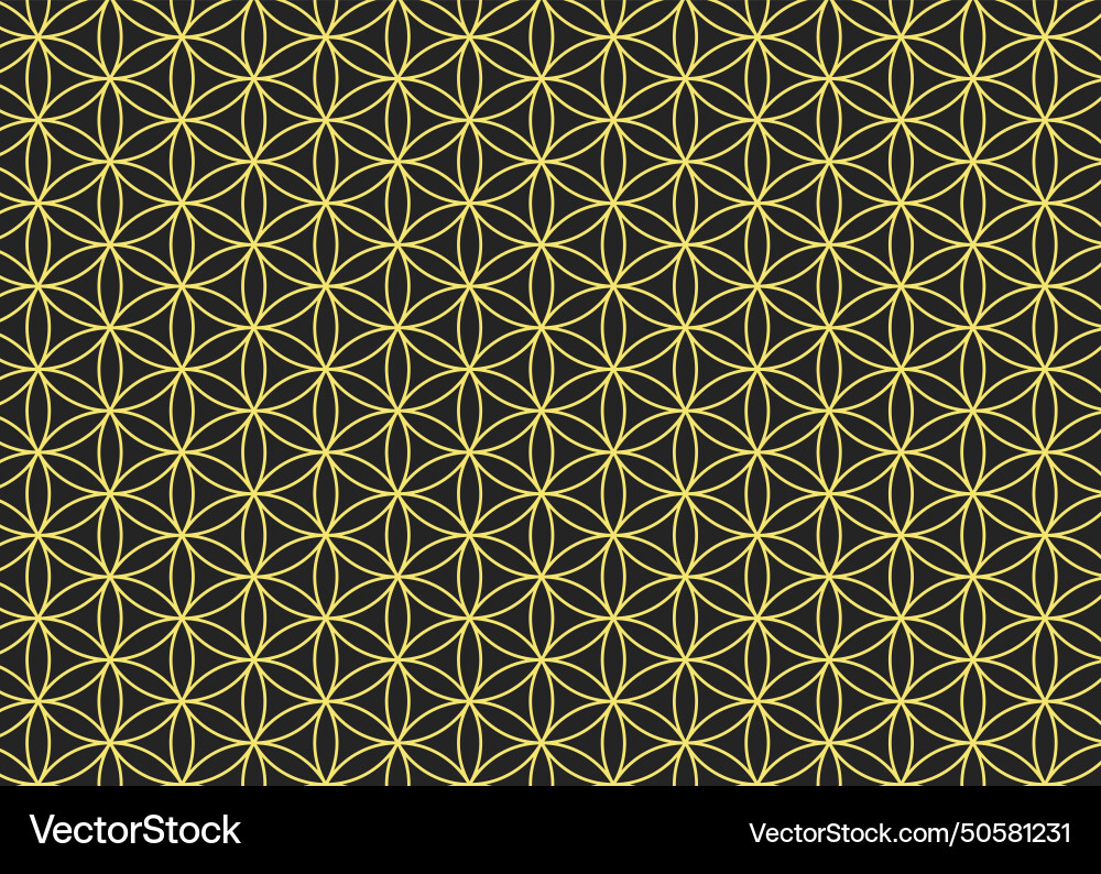 Flower of Life Geometric Pattern Royalty Free Vector Image