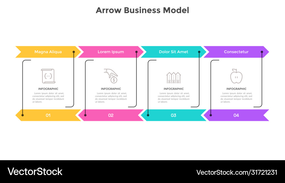Modern infographic template Royalty Free Vector Image