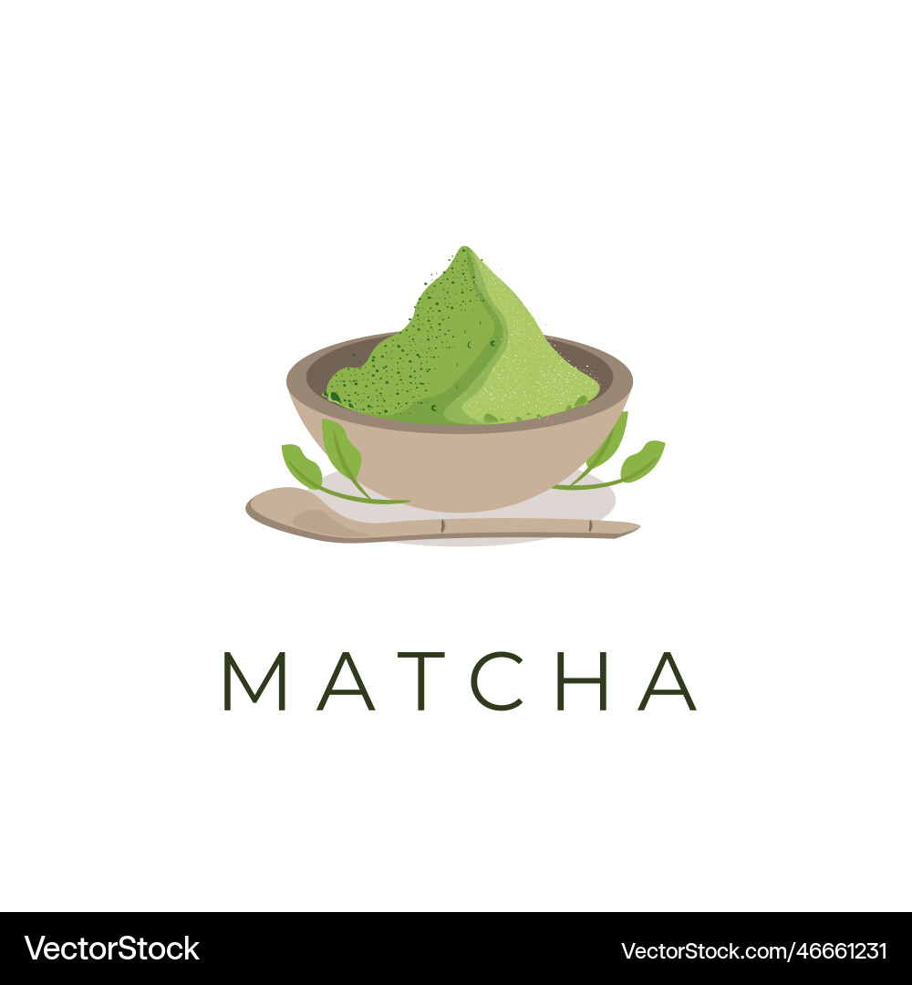 Natural matcha powder Royalty Free Vector Image