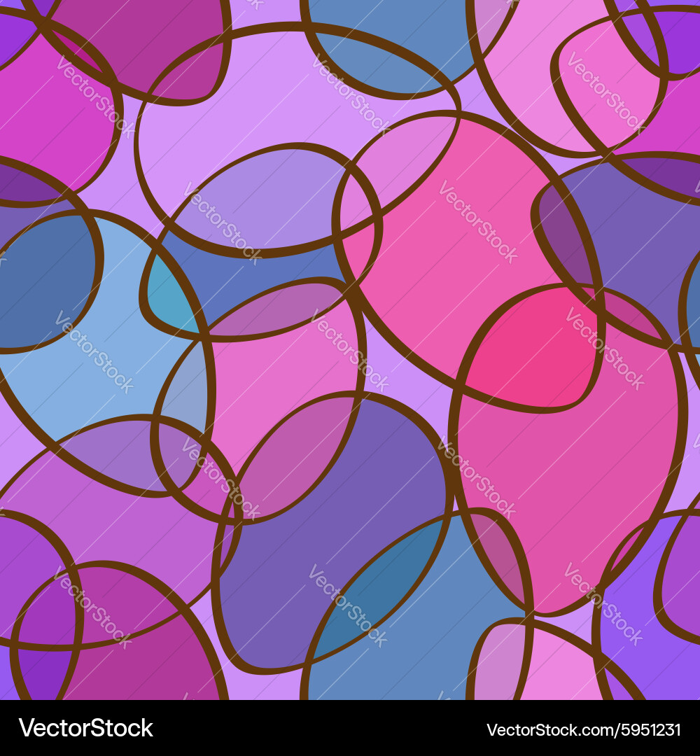 Seamless pattern of abstract ellipses Royalty Free Vector