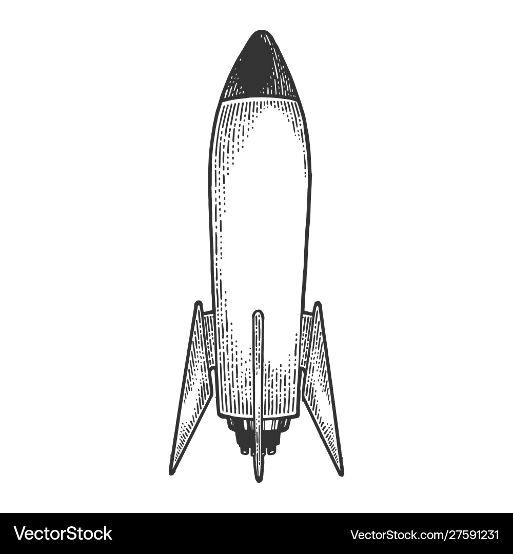 Space rocket sketch Royalty Free Vector Image - VectorStock