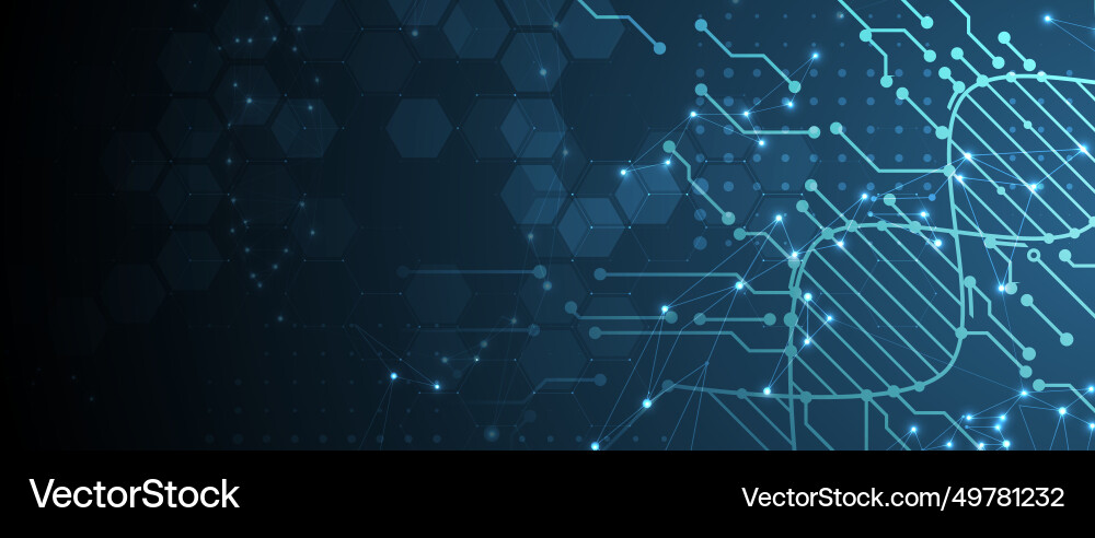 Abstrakte künstliche Intelligenz dna Technologie Vektorbild