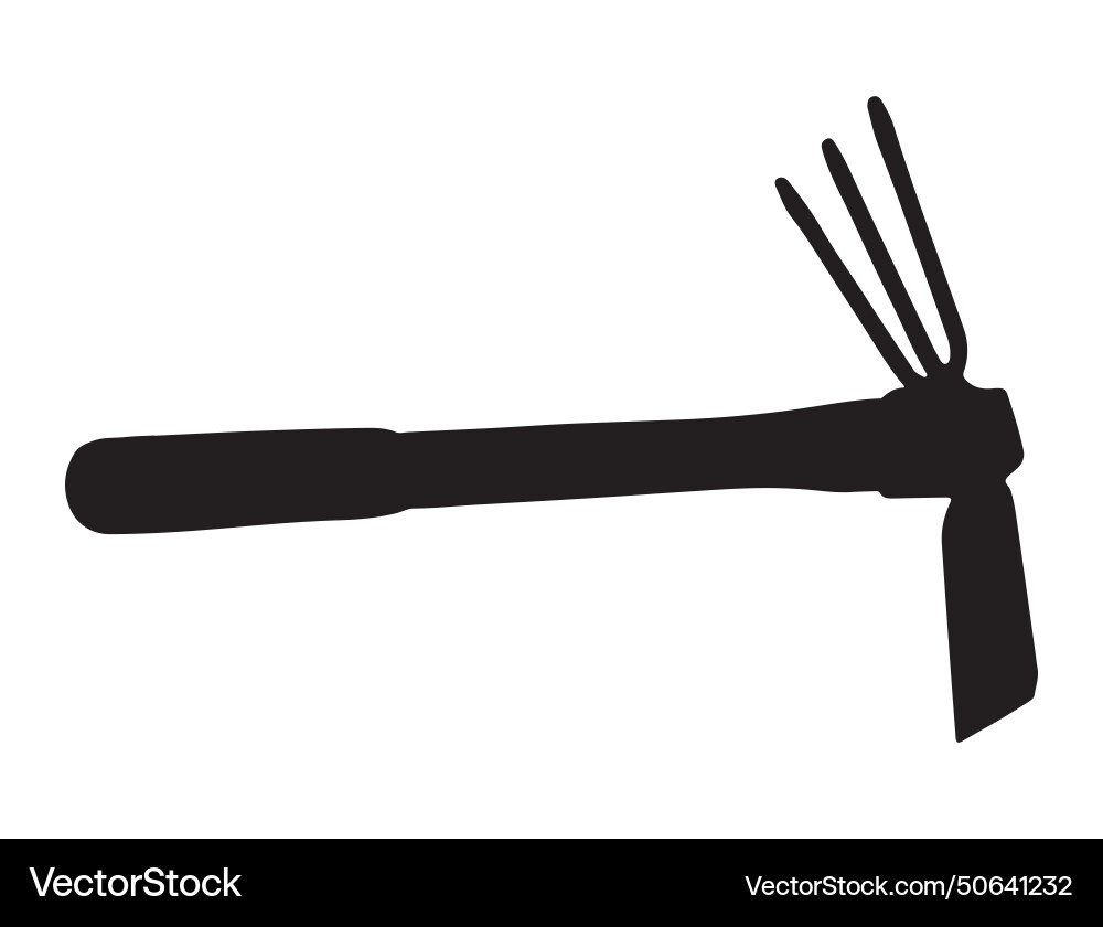 Hoe silhouette art Royalty Free Vector Image - VectorStock