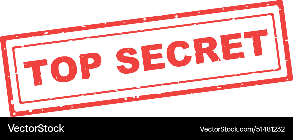 Red icon top secret stamp text Royalty Free Vector Image