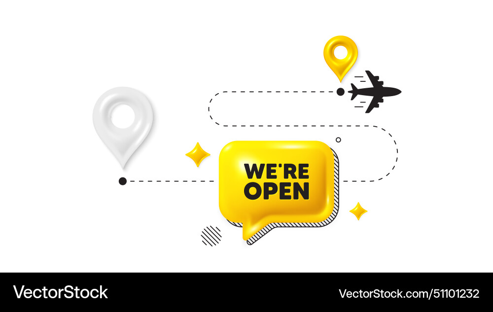 We are open tag promotion new business sign Vector Image
