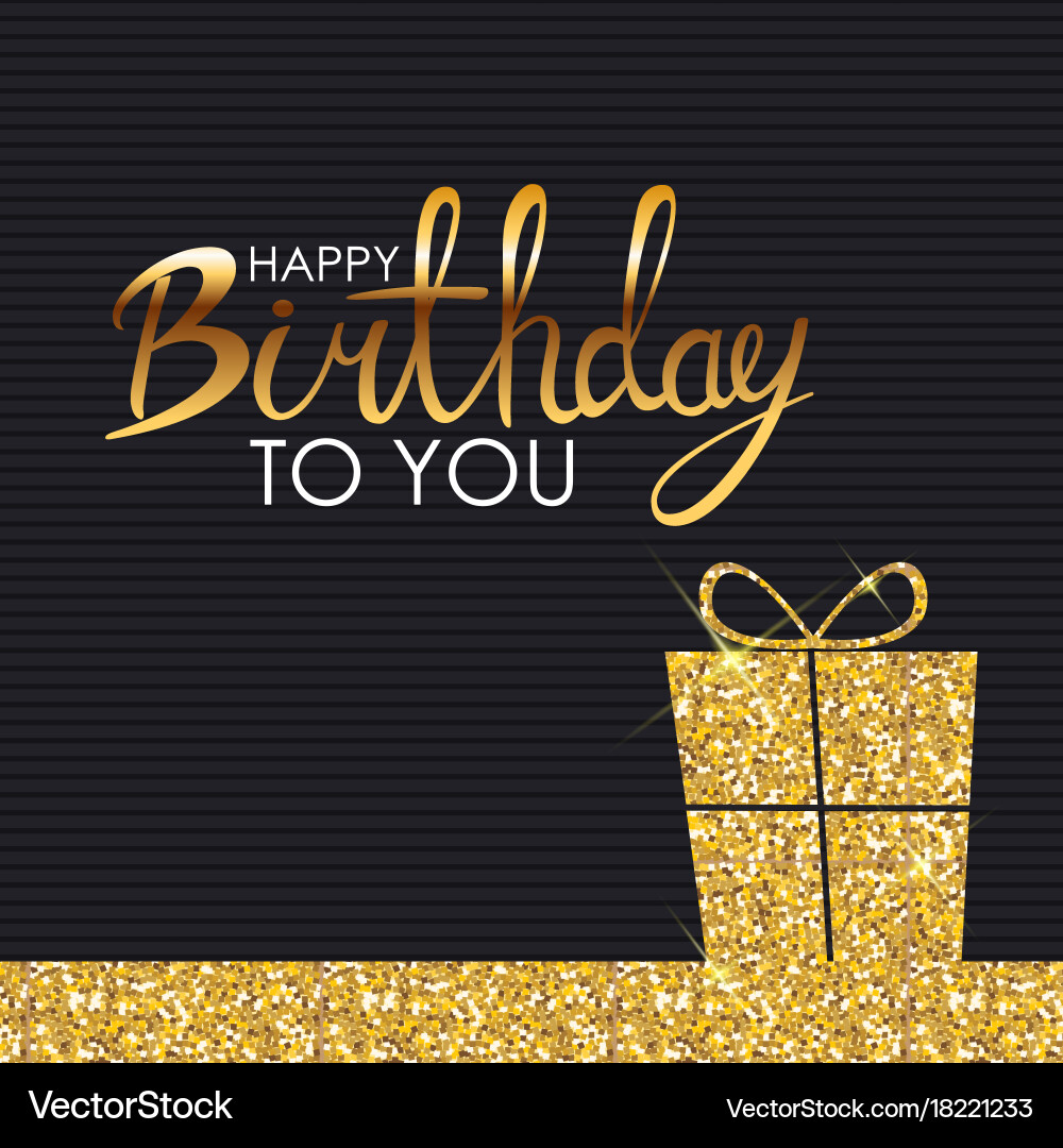Abstract happy birthday background card template Vector Image