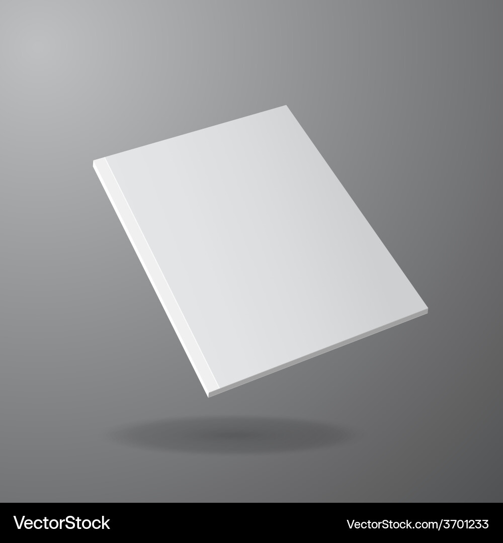 Blank empty magazine template Royalty Free Vector Image