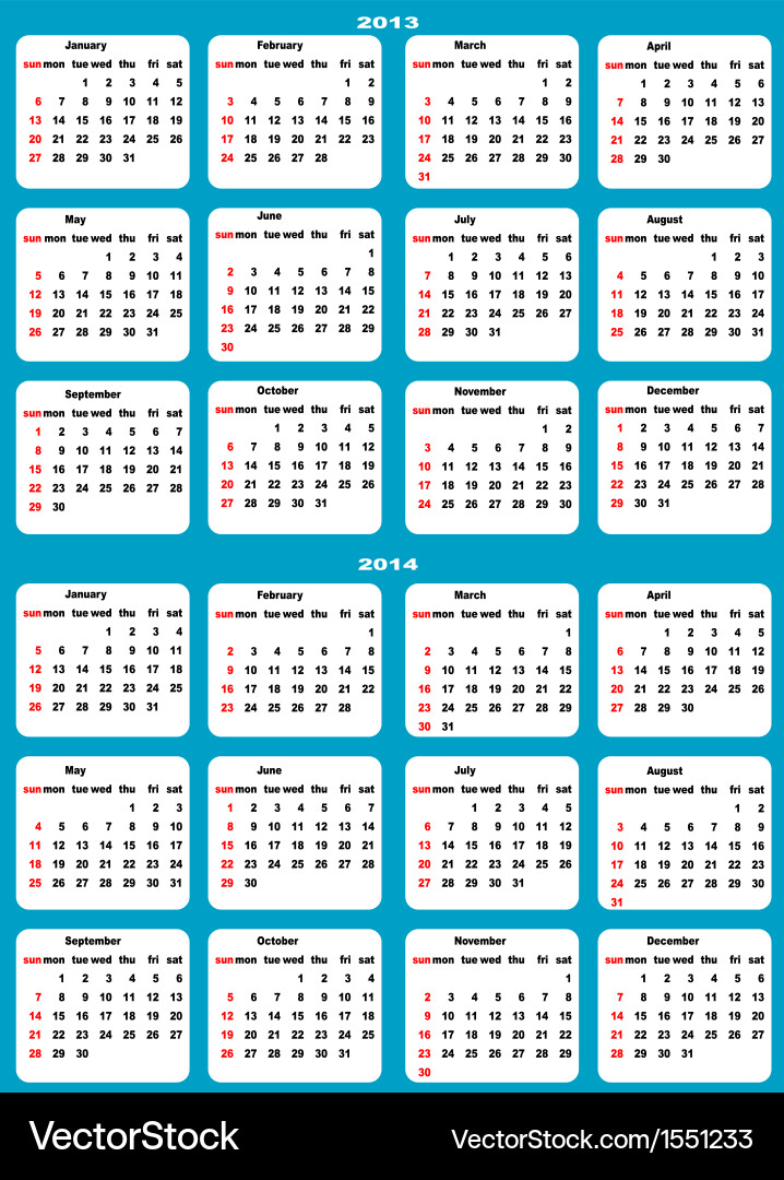 Calendar 2013 2014 Calendar 2014 Design Template :: Behance