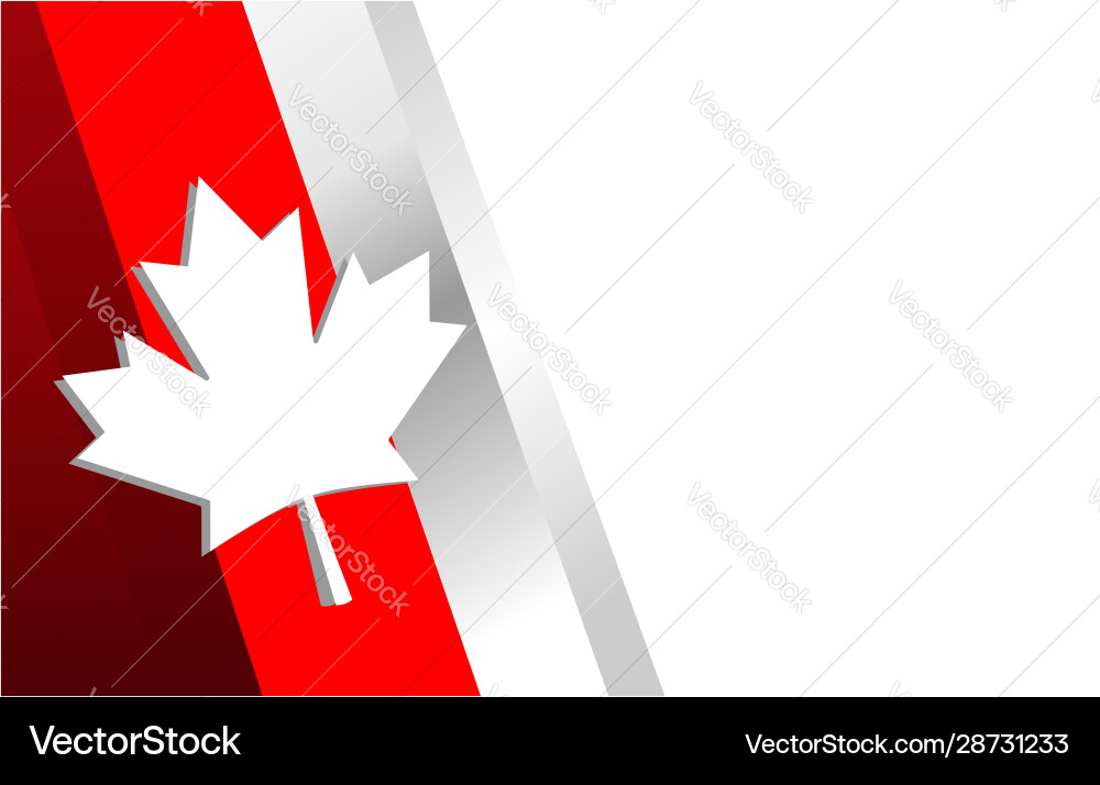 Canadian flag symbolism corner frame Royalty Free Vector