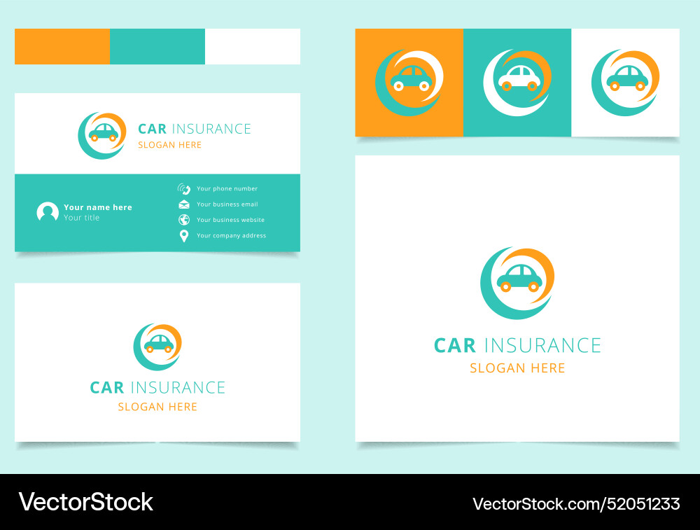 Car insurance logo perfect Royalty Free Vector Image