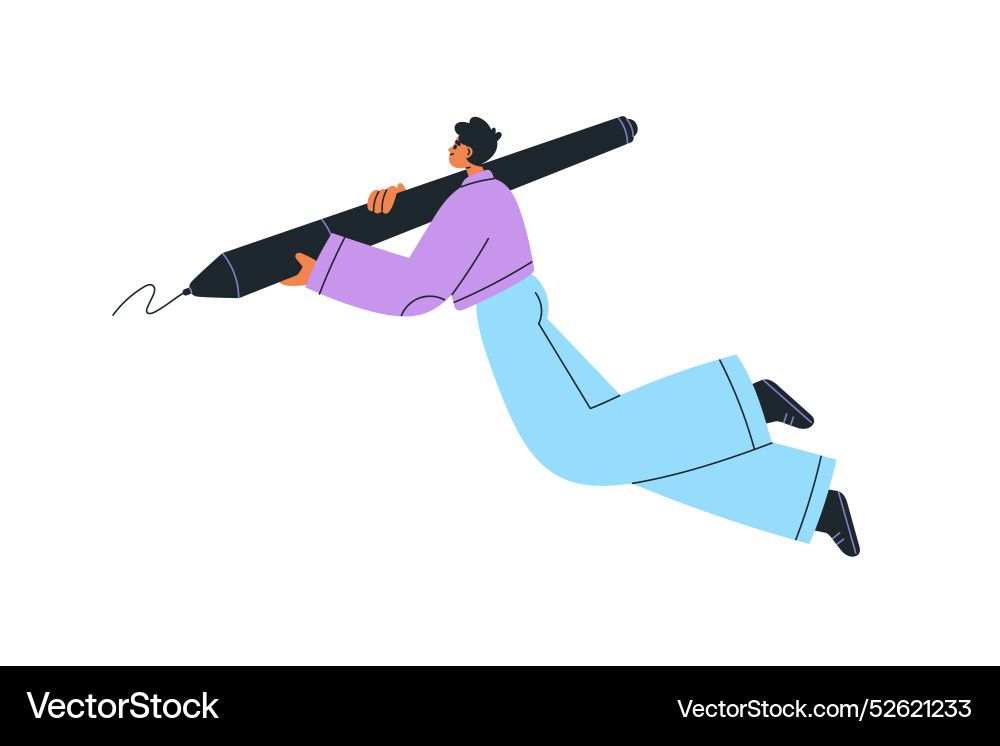 Digital artist drawing sketching with stylus Vector Image