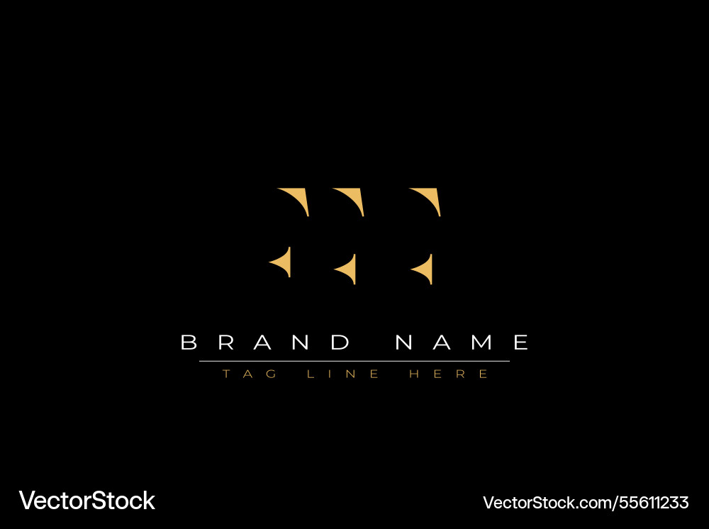 Fff abstract letter logo design Royalty Free Vector Image