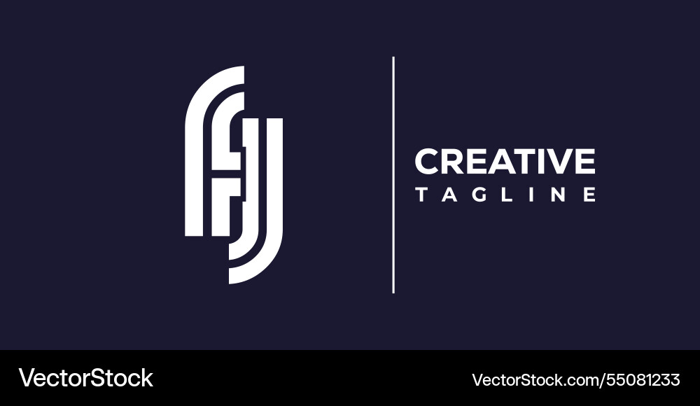 Fj abstract logo Royalty Free Vector Image - VectorStock