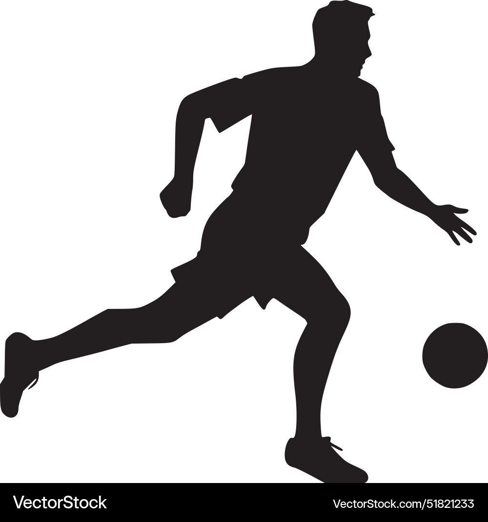 Football - black and white Royalty Free Vector Image