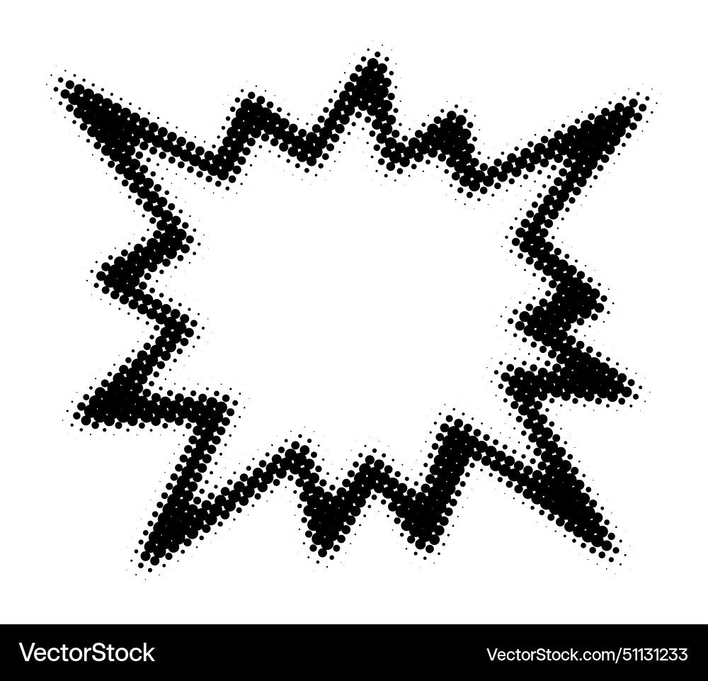 Halftone starburst Royalty Free Vector Image - VectorStock