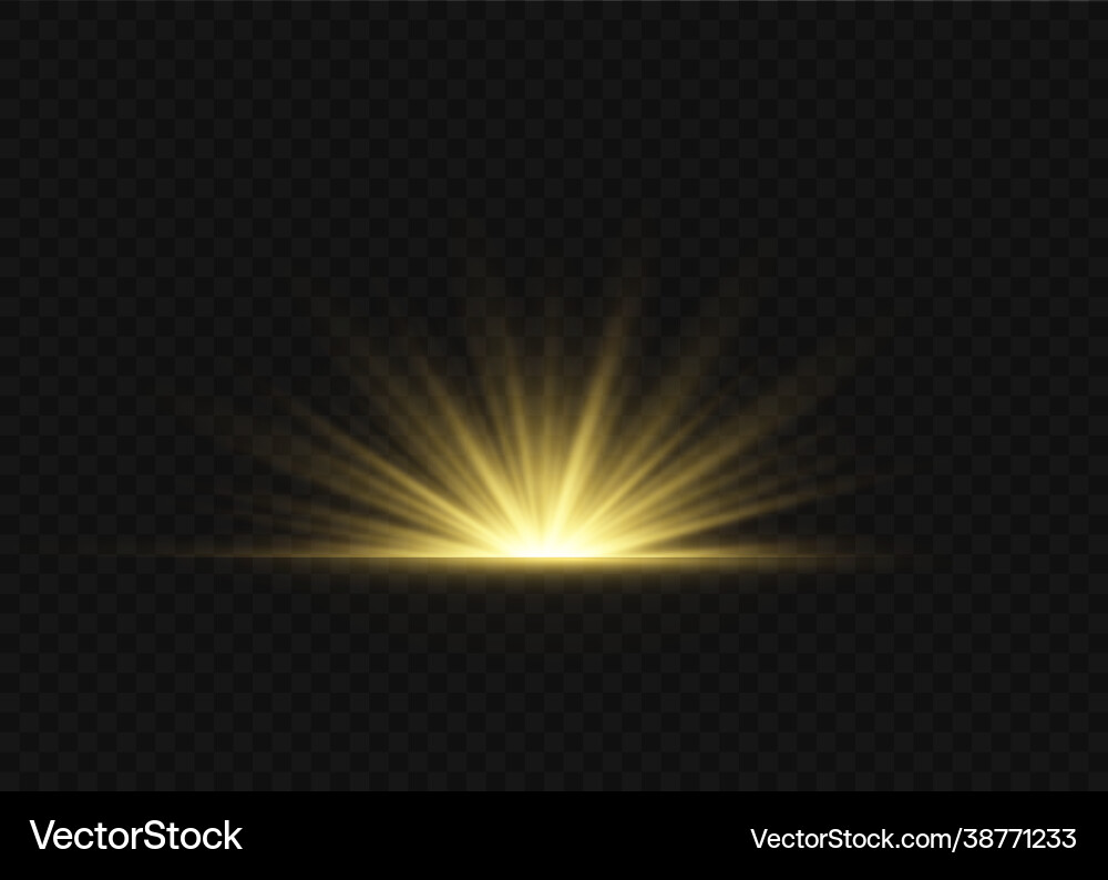 Light effect explosion sun glitter spark flash Vector Image
