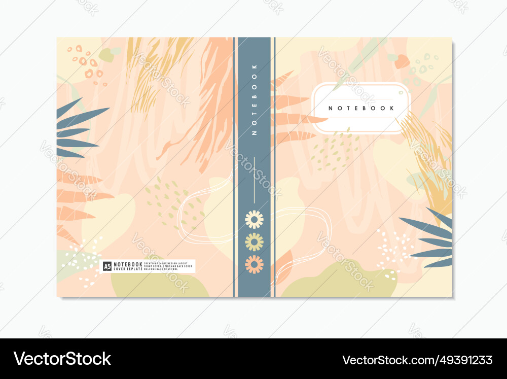 Notebook covers design template Royalty Free Vector Image