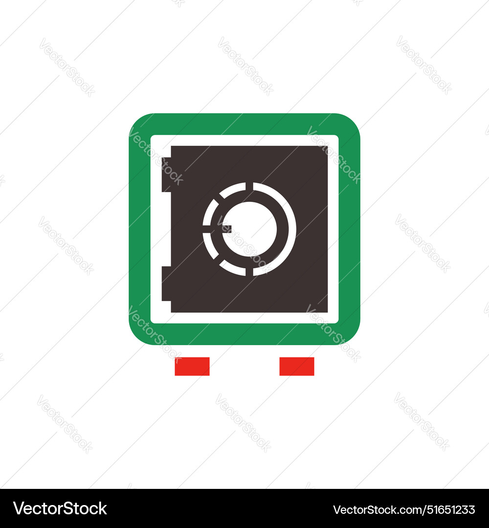Safe icon made in color style Royalty Free Vector Image