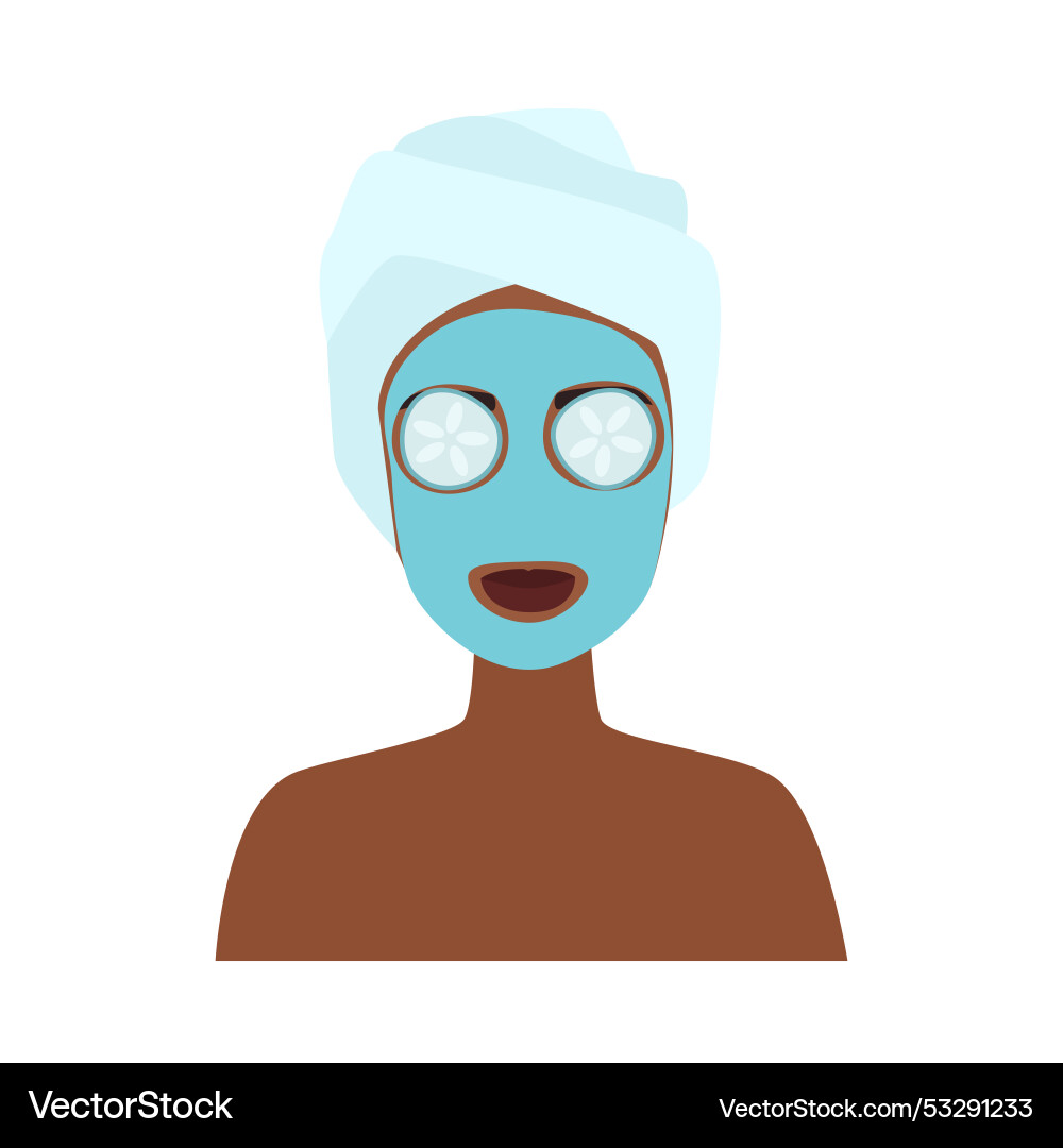 Spa facial treatment Royalty Free Vector Image