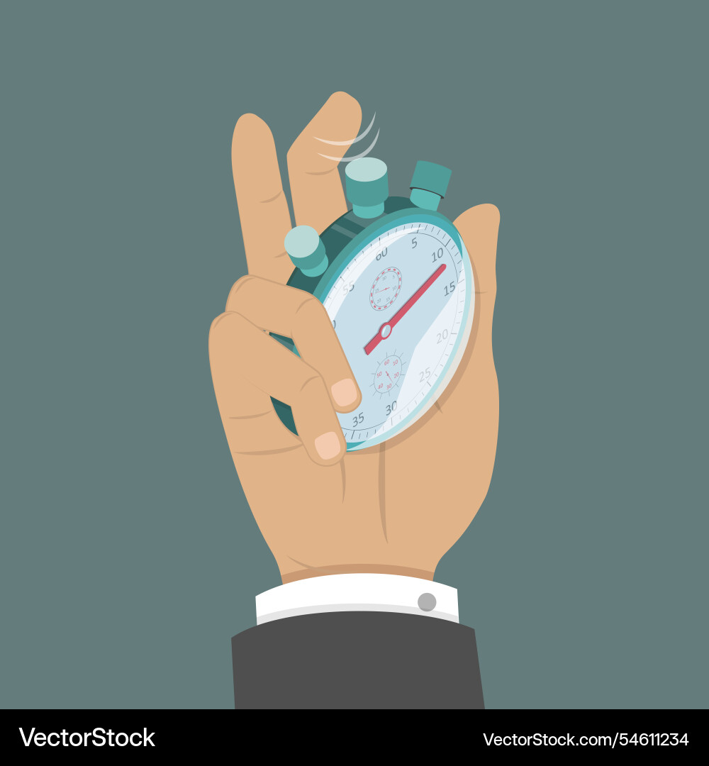 3d isometric flat of stopwatch Royalty Free Vector Image