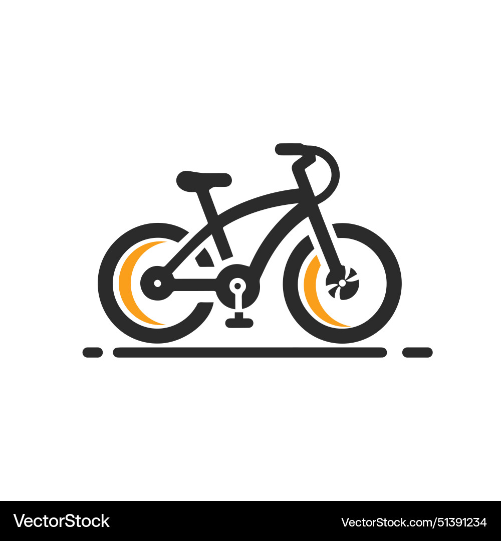 Bicycle logo concept icon simple line Royalty Free Vector
