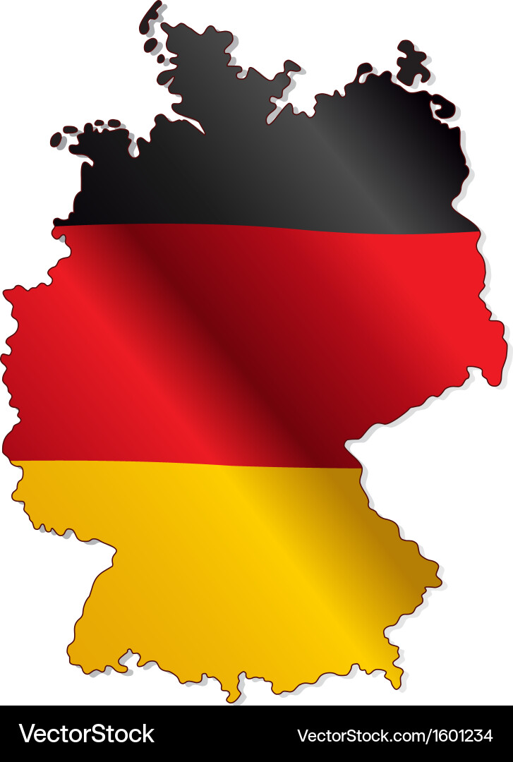 Germany map Royalty Free Vector Image - VectorStock