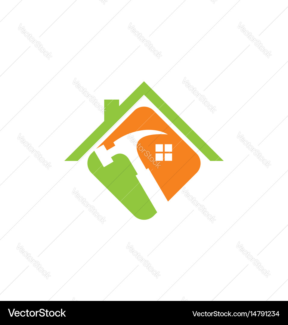 Home renovation tool logo Royalty Free Vector Image