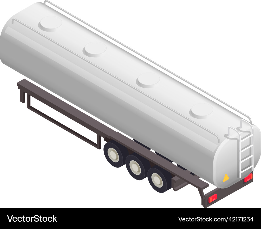Isometric cargo trailer Royalty Free Vector Image